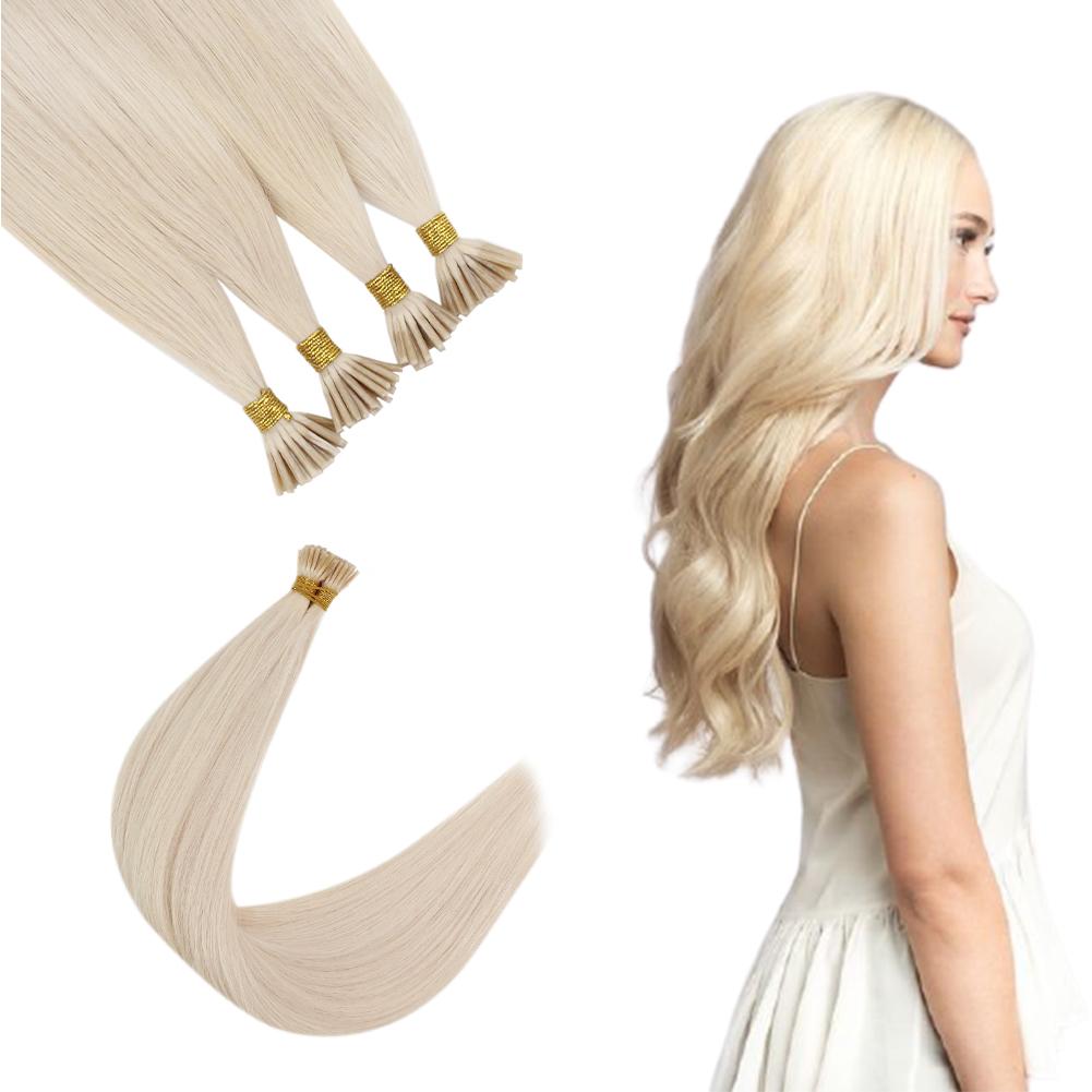 White Blonde Fusion Virgin Stick Tip Human Hair Extensions #1000 – RUNATURE